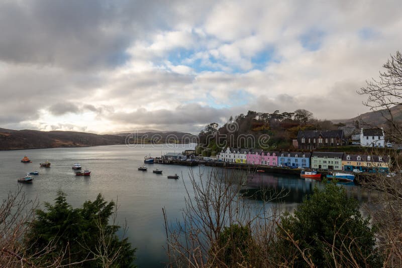 Old Harbor of Portree stock photo. Image of town, nature - 25696708