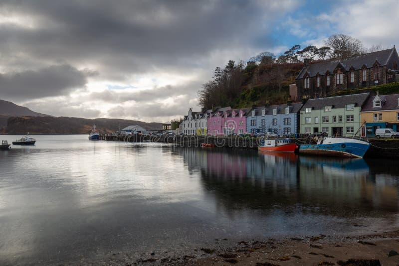 Old Harbor of Portree stock photo. Image of town, nature - 25696708