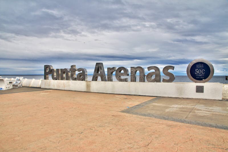 The Harbor of Punta Arenas, Patagonia, Chile Stock Photo - Image of ...