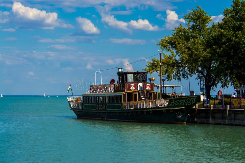 Harbor and Ships in Balatonfured in Summer Editorial Image - Image of ...