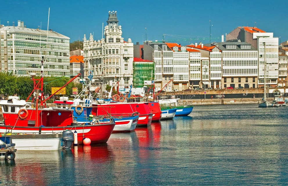 Harbor in Spain stock photo. Image of ship, architecture - 24149984
