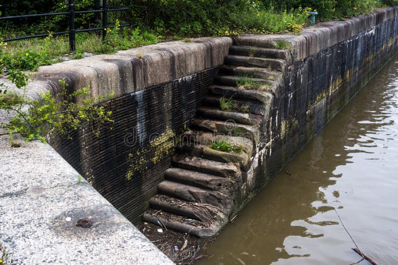Harbor Steps, Preston, Lancashire, UK. Stock Photo - Image of dock ...