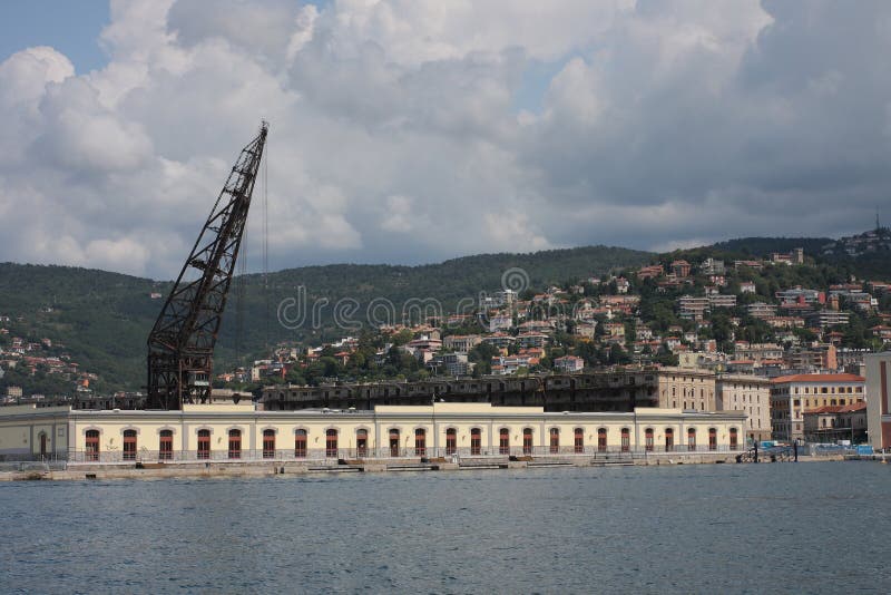 Harbor In Trieste, Italy In Summer Cloudy Day Stock Photo - Image of ...