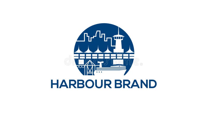 Harbor Vector Logo Design Template Stock Vector - Illustration of ...
