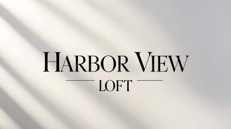 Harbor View Loft Sign with Soft Shadows and Simple Typography in a ...