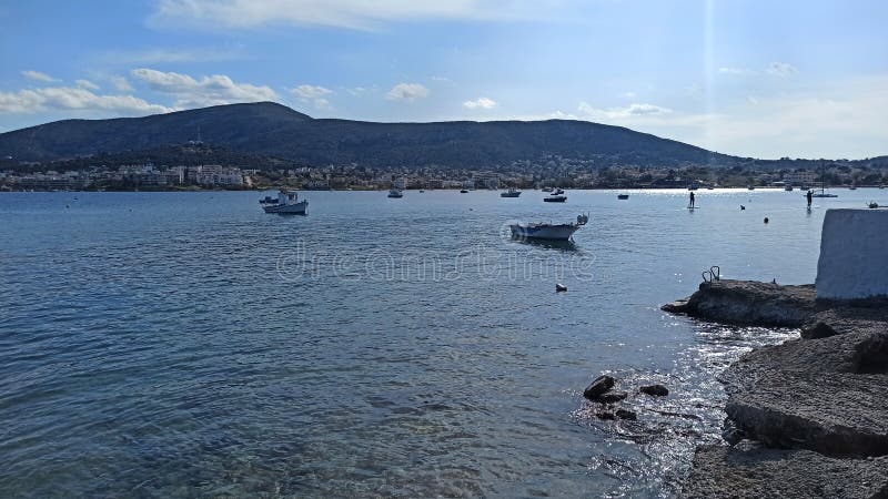Harbor View in Porto Rafti of Greece Editorial Photo - Image of skies ...