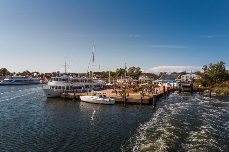 Harbor in Vitte on the Island Hiddensee on the Baltic Sea Editorial ...