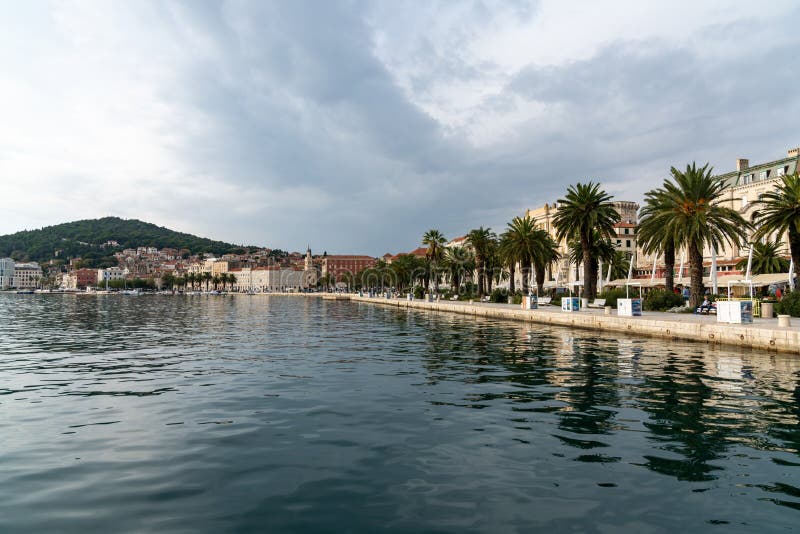Harbor and Waterfront in Downtown Split Editorial Stock Image - Image ...