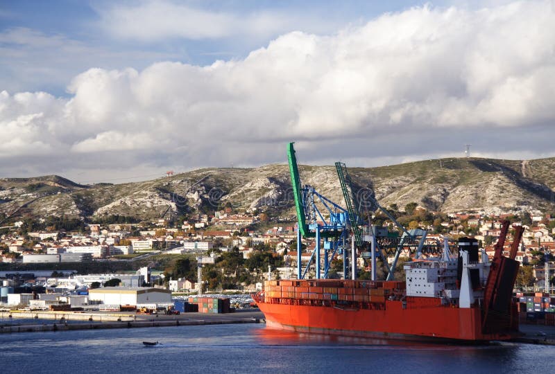 Factory vessel and sunset stock photo. Image of horizon - 4266968