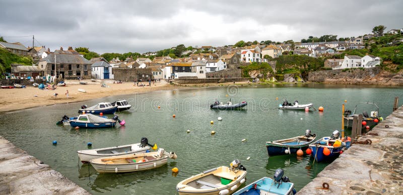 Harbour and Beach at Gorran Haven, Cornwall, England Editorial Image ...