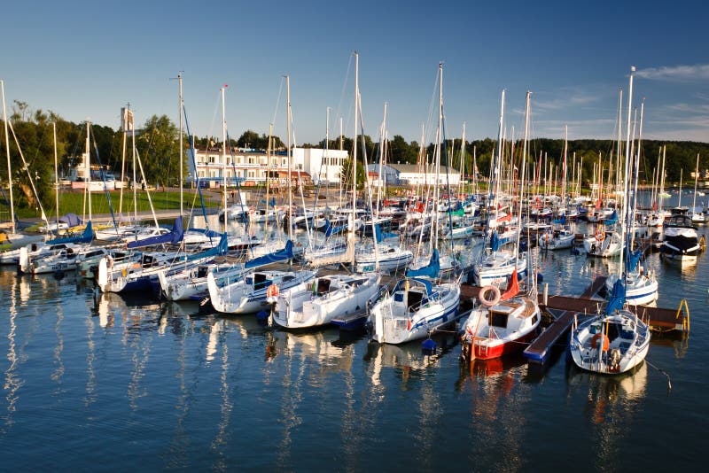 Harbour with Boats in the Lake Editorial Stock Image - Image of scene ...