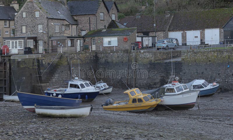 Harbour with Boats when the Tide is Out Editorial Stock Image - Image ...