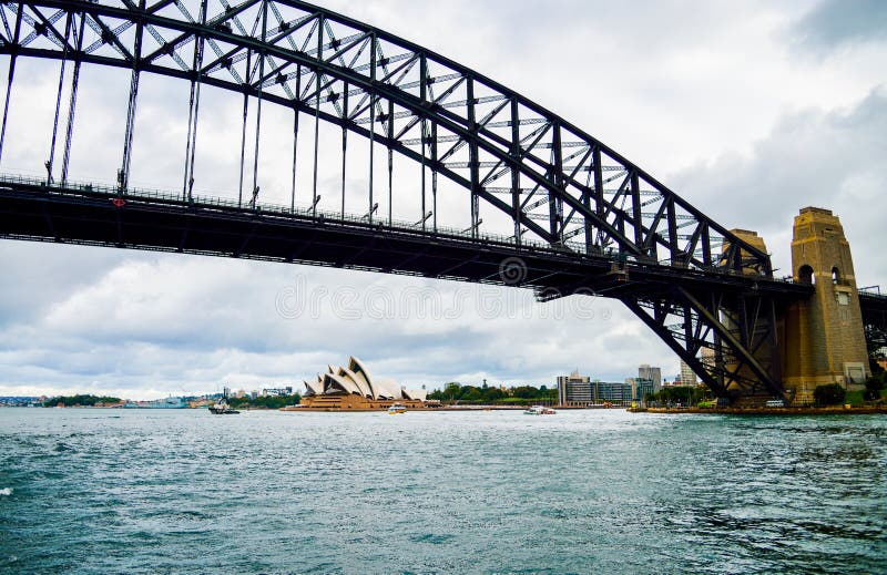 Harbour Bridge and Opera House in Sydney Australia Editorial Stock ...