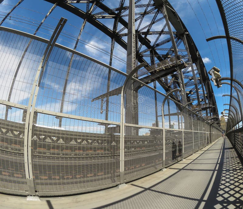 Harbour Bridge Structure and Cycle Path Alongside the Bridge, the Image ...