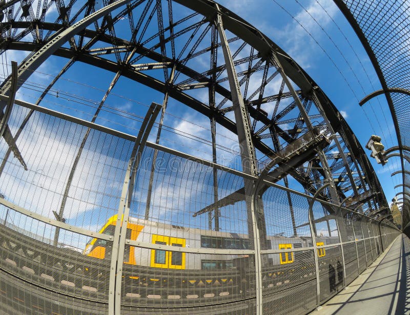 Harbour Bridge Structure with the Train Running through on Its Track ...