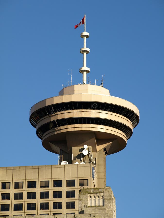 Harbour Centre Tower Vancouver Stock Image - Image of centre, bright ...