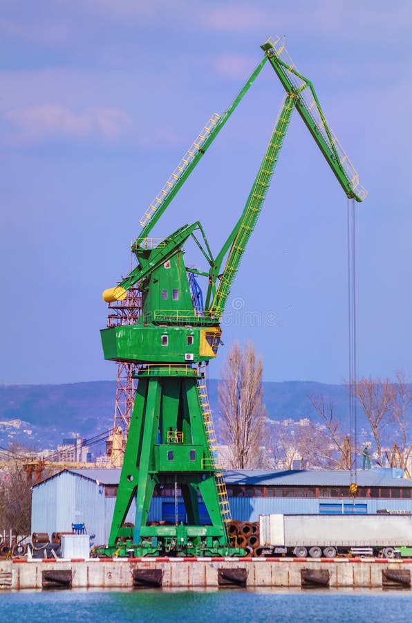 Harbour Crane stock image. Image of outdoor, water, boom - 63686375