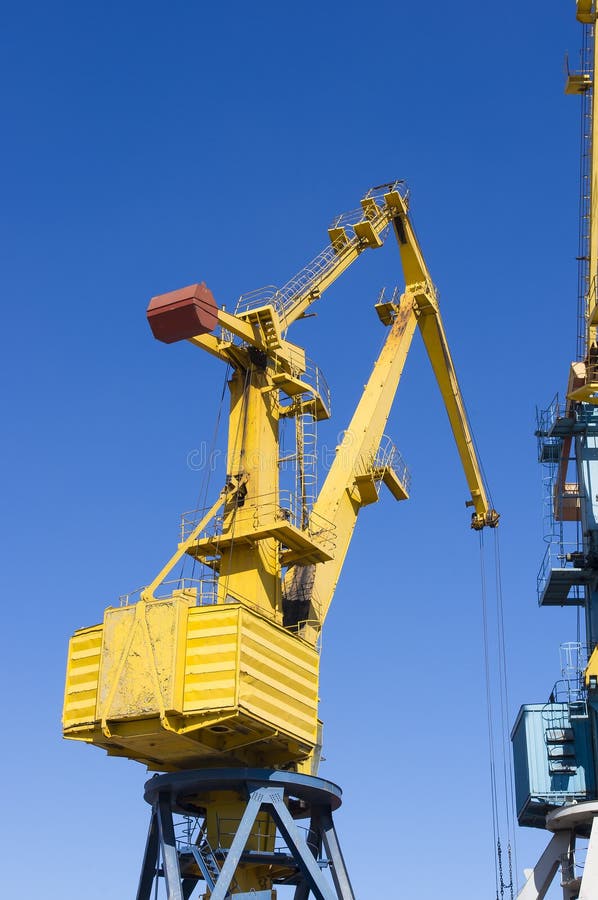 Harbour Cranes on Loading in Sea Port Stock Image - Image of commerce ...