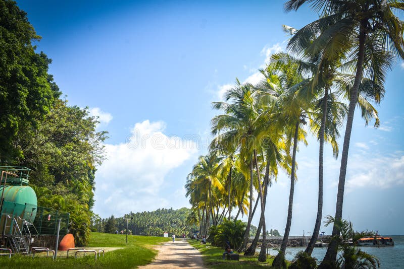 Harbour on Devils Island, stock photo. Image of walkway - 298307664