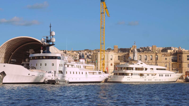 Harbour and Docks in the City of Valletta - MALTA, MALTA - MARCH 5 ...