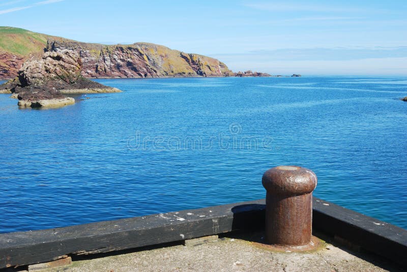 Harbour Entrance, Cliif and Rocks at St. Abbs, Berwickshire Stock Photo ...