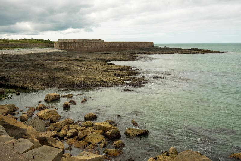 The Harbour Fortifications in the Harbor of Cherbourg. Normandy, France ...
