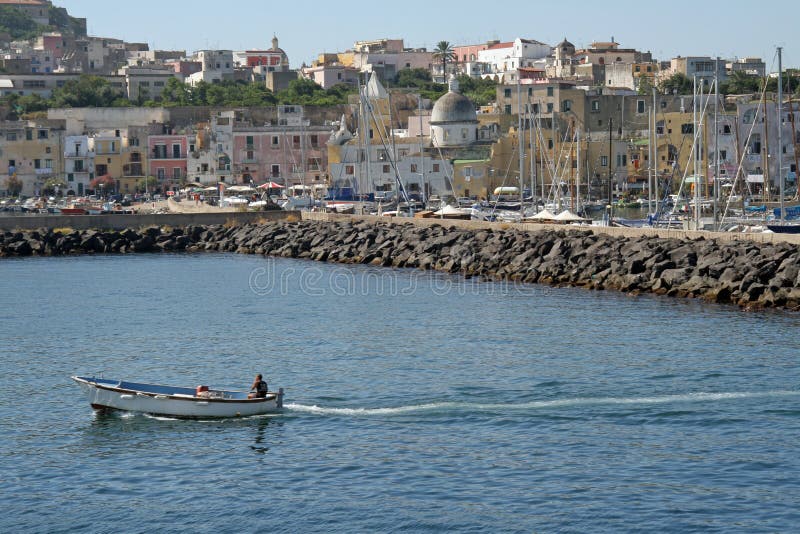 Harbour of the Island Procida, Stock Photo - Image of landscape, travel ...