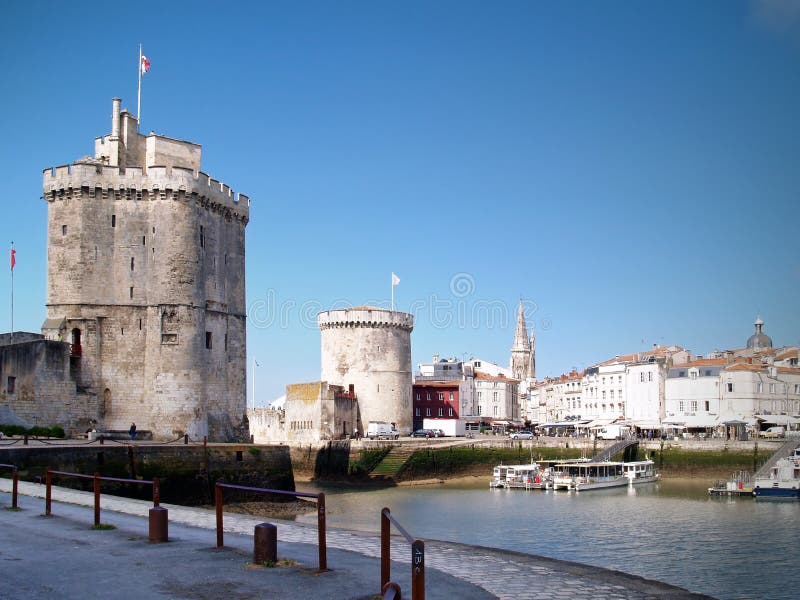 Fortified Harbor at La Rochelle France Stock Photo - Image of fort ...