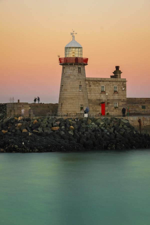 Harbour Lighthouse at Sunset. Howth. Dublin. Ireland Stock Image ...