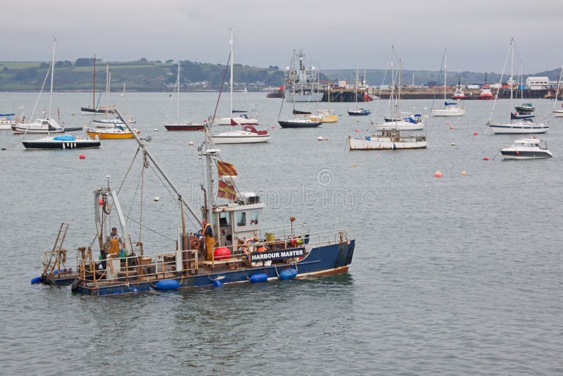 Harbour master at work editorial stock image. Image of yachts - 72932414