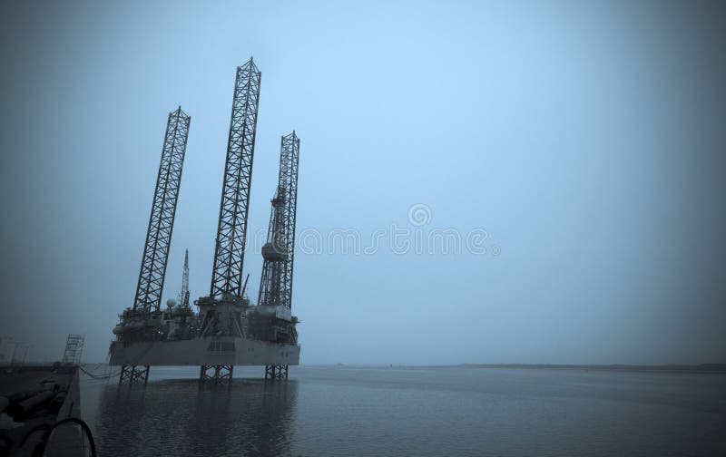 Harbour oil rig stock photo. Image of industrial, close - 18833178