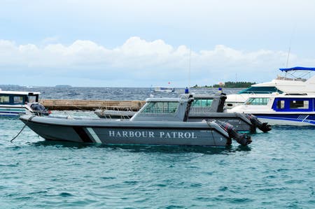 Harbour Patrol Boat stock photo. Image of army, armor - 5916874