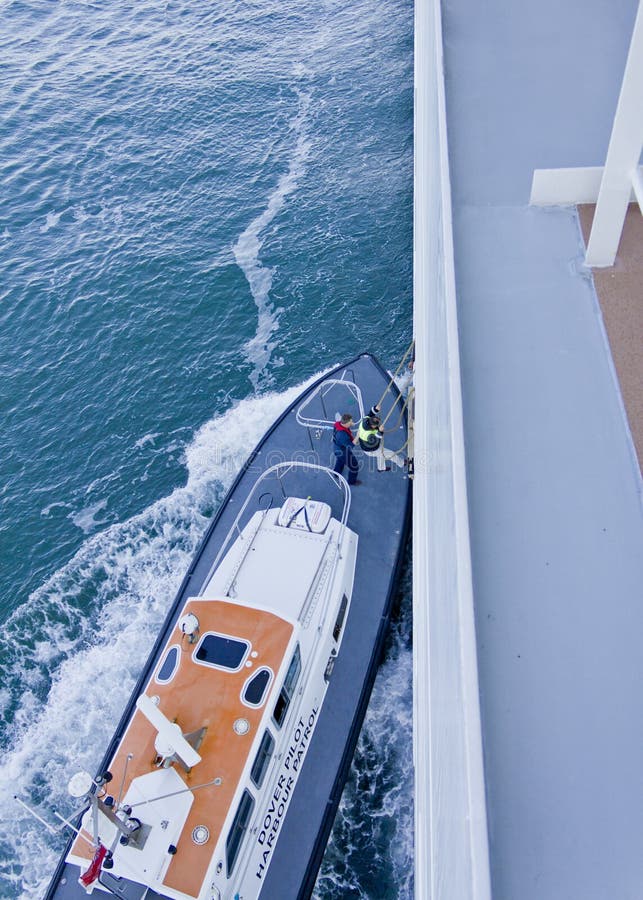 Harbour Pilot Climbing Onto Ship Pilot Tender Editorial Stock Photo ...