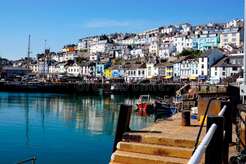 Brixham, Devon, UK. editorial photo. Image of quayside - 37488396