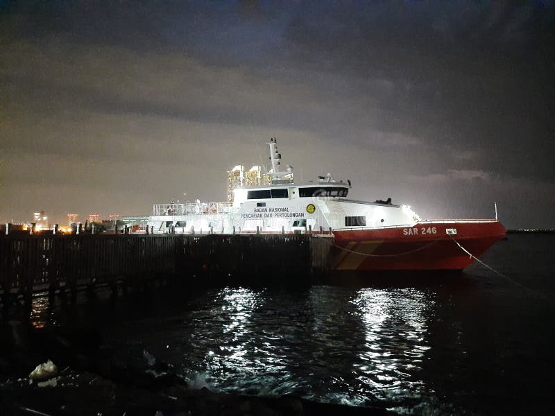 Harbour Rescue Jakarta Indonesian Ship Editorial Stock Photo - Image of ...