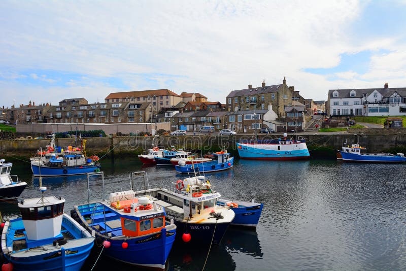 Harbour, Seahouses, England Editorial Stock Photo - Image of village ...