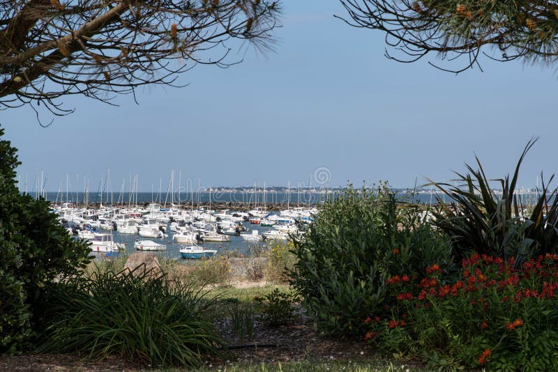 Harbour and Seaside Landscape in Brittany Stock Photo - Image of blue ...