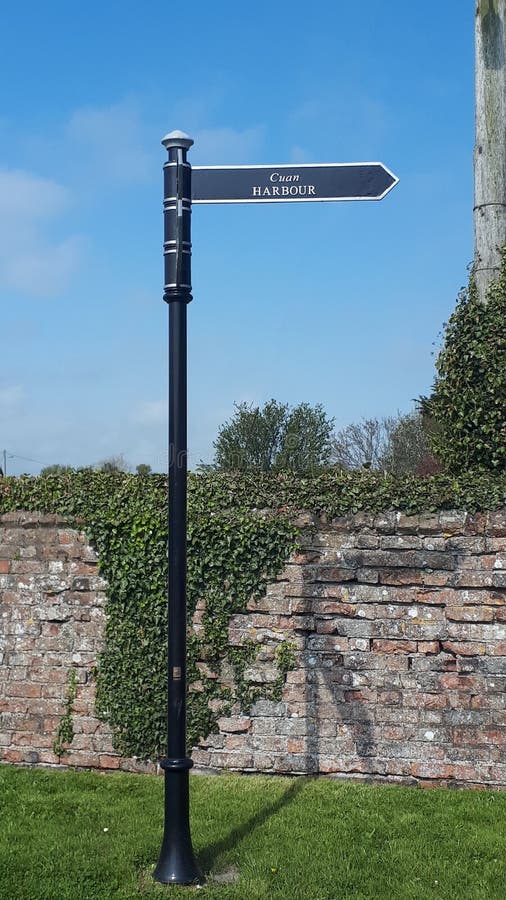 Harbour Sign Post in Ireland Stock Photo - Image of temple, building ...