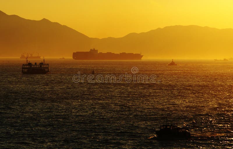 HARBOUR in SUNSET stock photo. Image of cruise, islands - 49886484