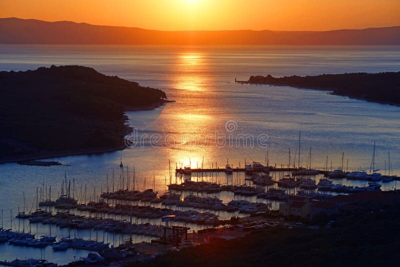 HARBOUR in SUNSET stock photo. Image of cruise, islands - 49886484