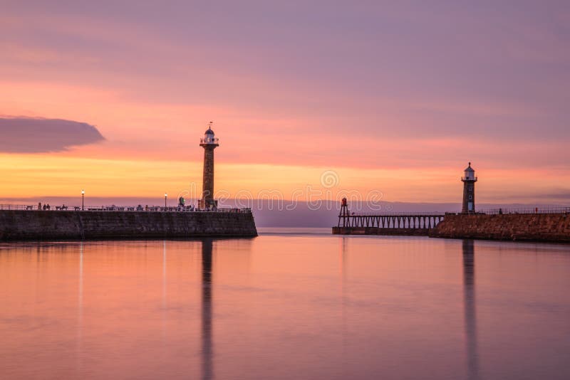 Harbour at Sunset stock photo. Image of pier, color, harbour - 83828726