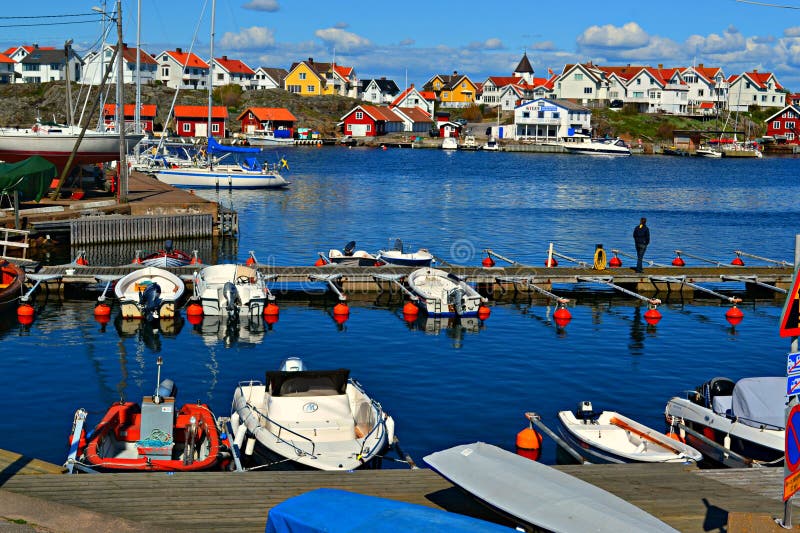 Harbour in Sweden stock image. Image of colour, europe - 55699517