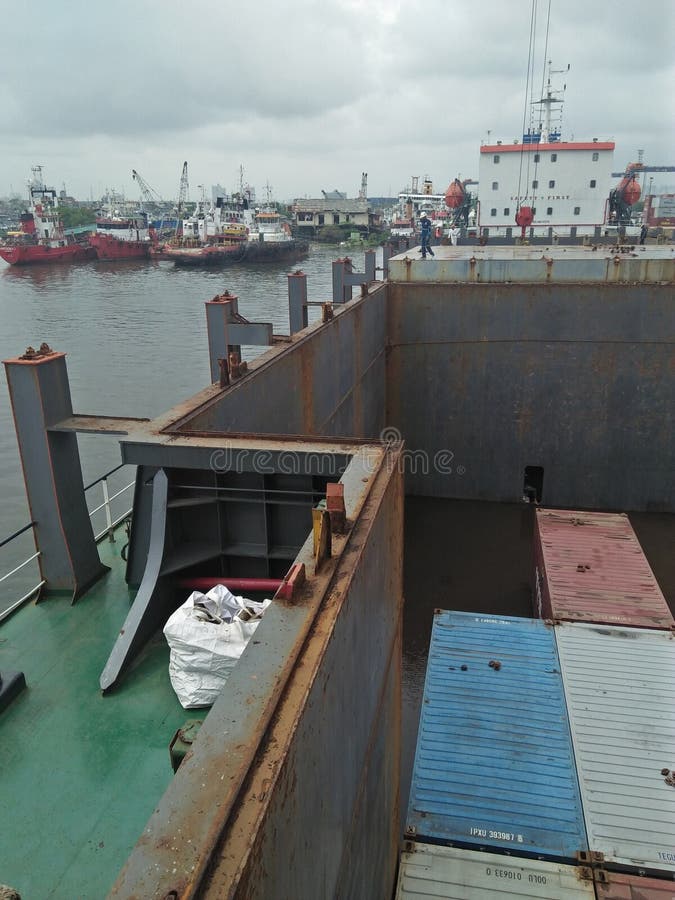Harbour of Tanjung Priok Jakarta Editorial Photo - Image of mountain ...