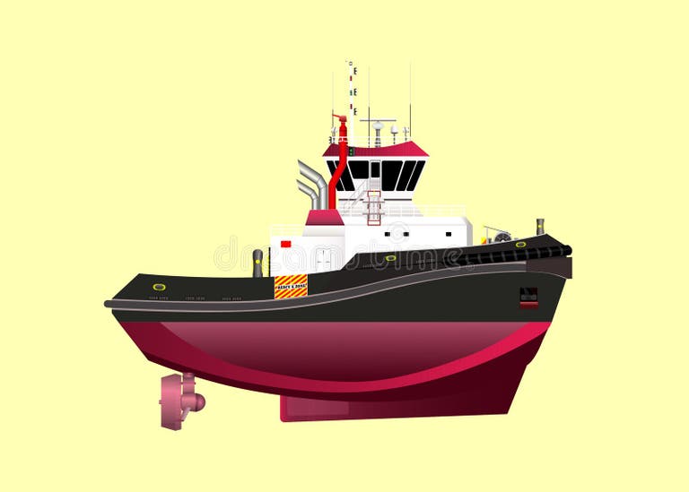 Tug Boat Drawing Stock Illustrations – 106 Tug Boat Drawing Stock ...