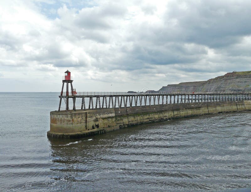 Harbour wall at Whitby stock photo. Image of great, maritime - 17085976