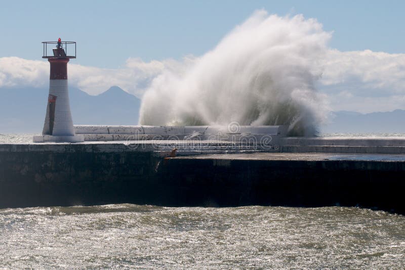 Harbour wave Kalk Bay stock photo. Image of harbor, breakwater - 12158590
