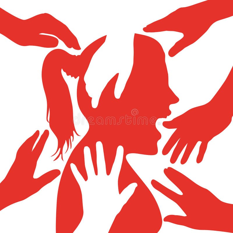 Illustration Denouncing the Sexual Harassment of Women. Stock Vector ...