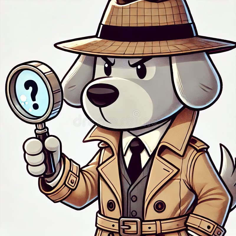 Hard-Boiled Dog Detective in Fedora Stock Illustration - Illustration ...