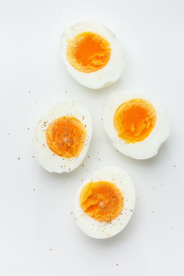 Boiled Fresh Smash Broken Egg for the Breakfast on the Porcelain Stand ...