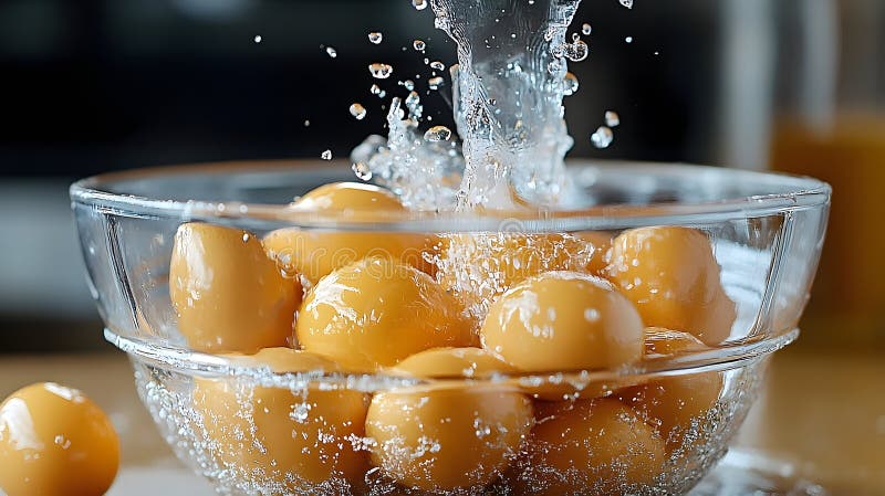 Water Washing Eggs stock illustration. Illustration of boiled - 374204565